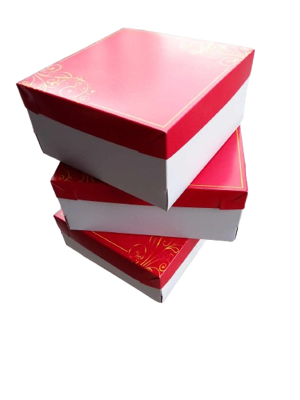 Red Box (Red Box Cover with White Base) (10-14 inch) (25pcs) – Greener ...